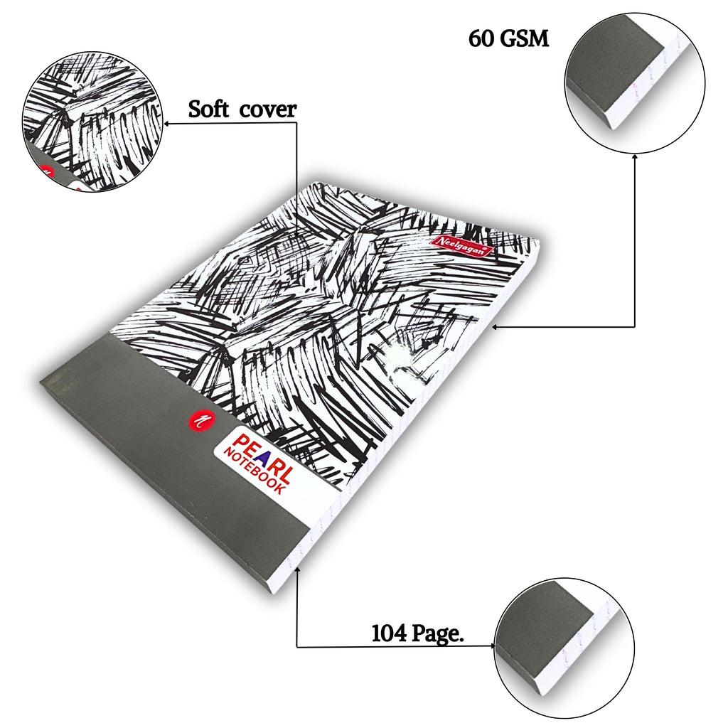 Pearl Notebook A4, Register, (21cm X 29.7cm) Softcover – Neelgagan