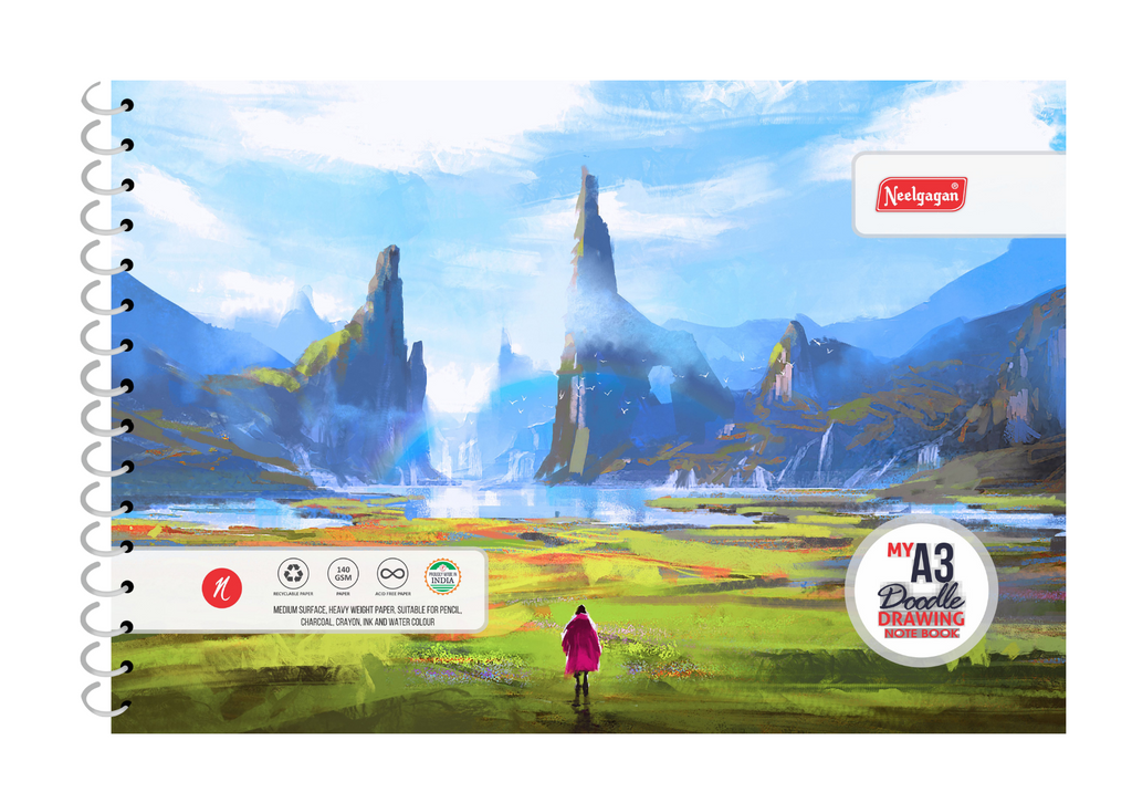 Doodle Drawing Note Book A4 / A3 / Big Multi Size – Neelgagan