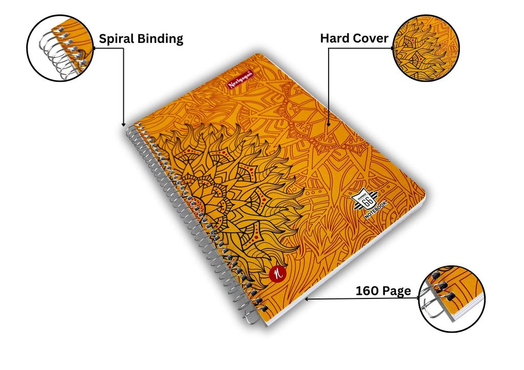 Spiral Notebook No. 66 - 80 & 160 Pages (14.5cm x 22.5cm) – Neelgagan