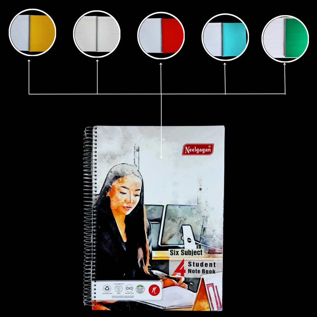 Student Notebook A4 - Spiral Bound (21cm X 29.7cm) – Neelgagan