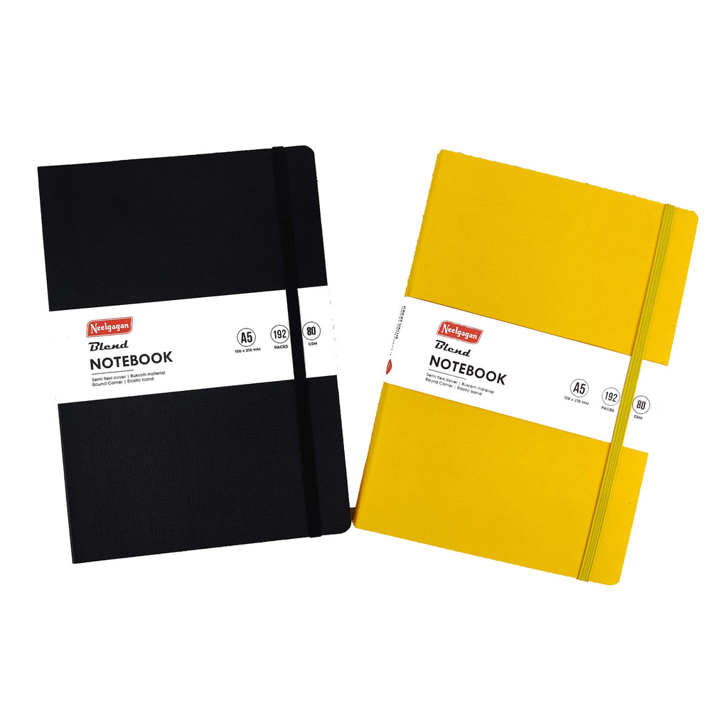 Blend Notebook – A5 Semi Flexi Cover Buckram Material Round Corner with ...