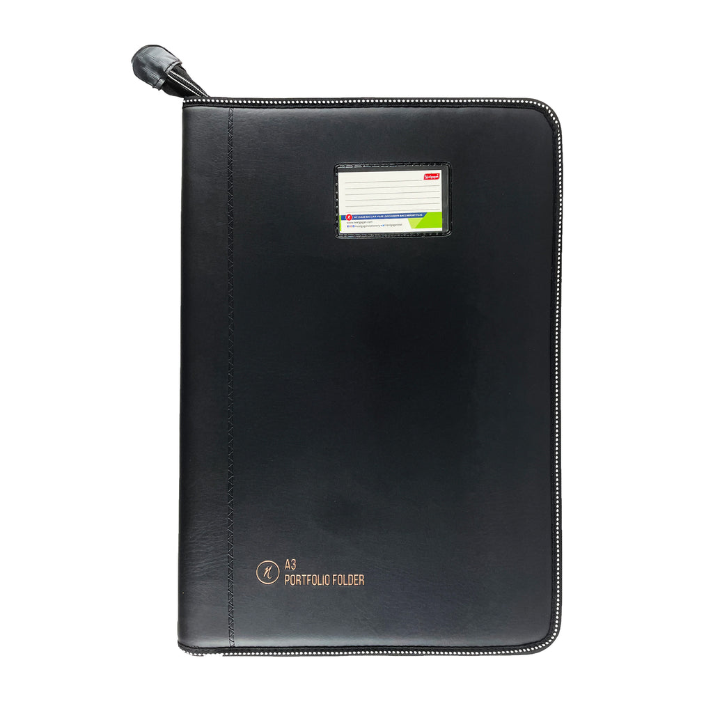 CB - A3 - 1 Executive Portfolio Folder - with 20 Pockets (Leaves ...