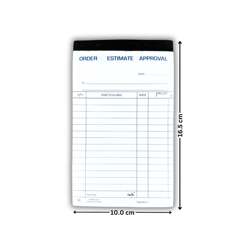 Estimate Pad, 80 Sheets, (No.1 & No. 2) – Neelgagan