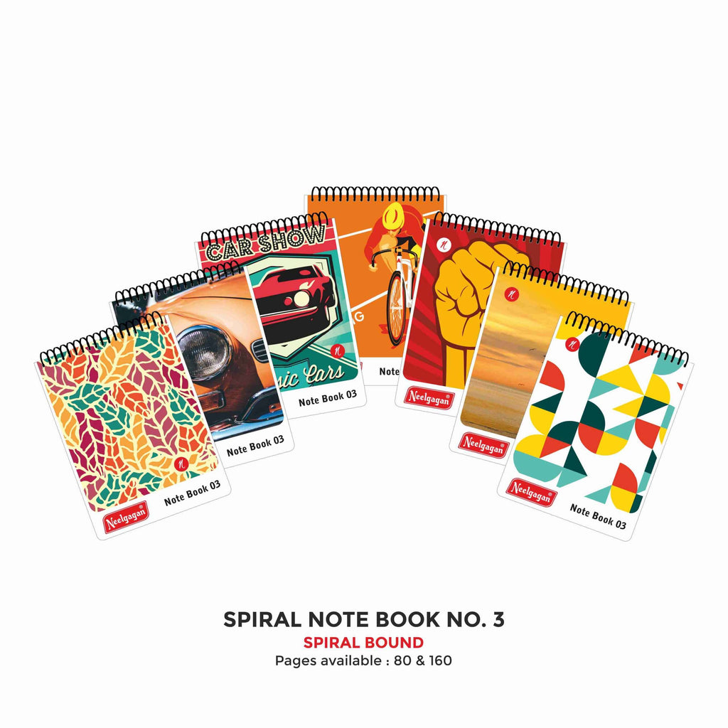 Spiral Notebook No.3, 80 Pages, (9.5cm x 12.5cm) – Neelgagan