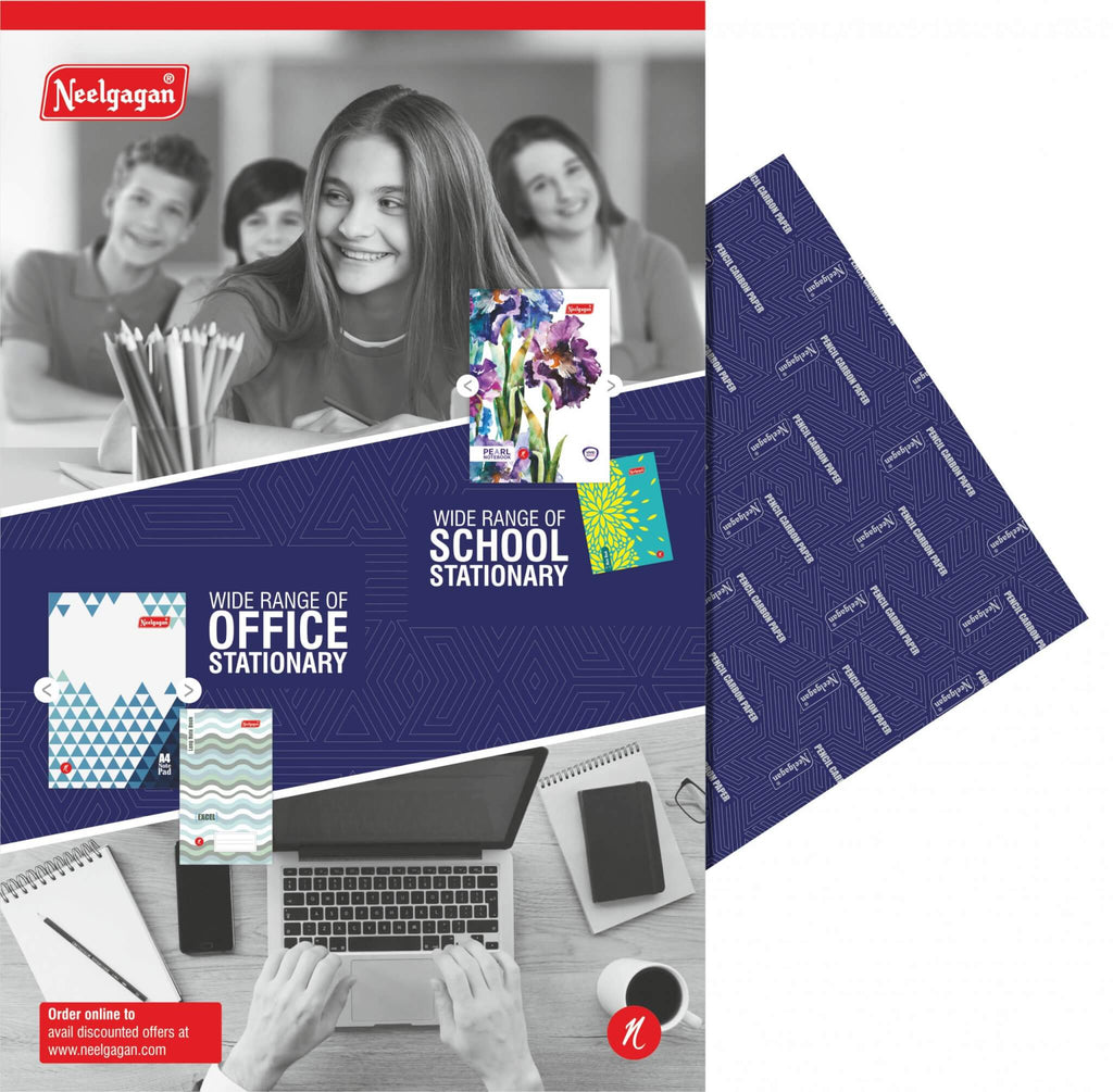 Pencil Carbon Paper - Royal blue impressions 100 Sheets, (21cm X 33cm ...