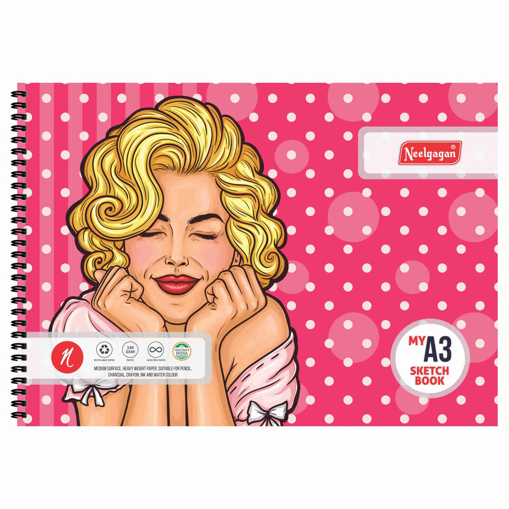 My Sketch Book A3 (25,50 & 20+20 Sheets) (Twin Wiro Bound) (White Cart ...