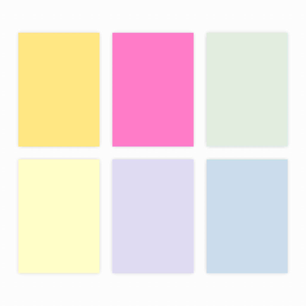 Coloured Paper (Plain-Thick) - Pack of 20 Color Sheets in A4, A3 & A2 ...