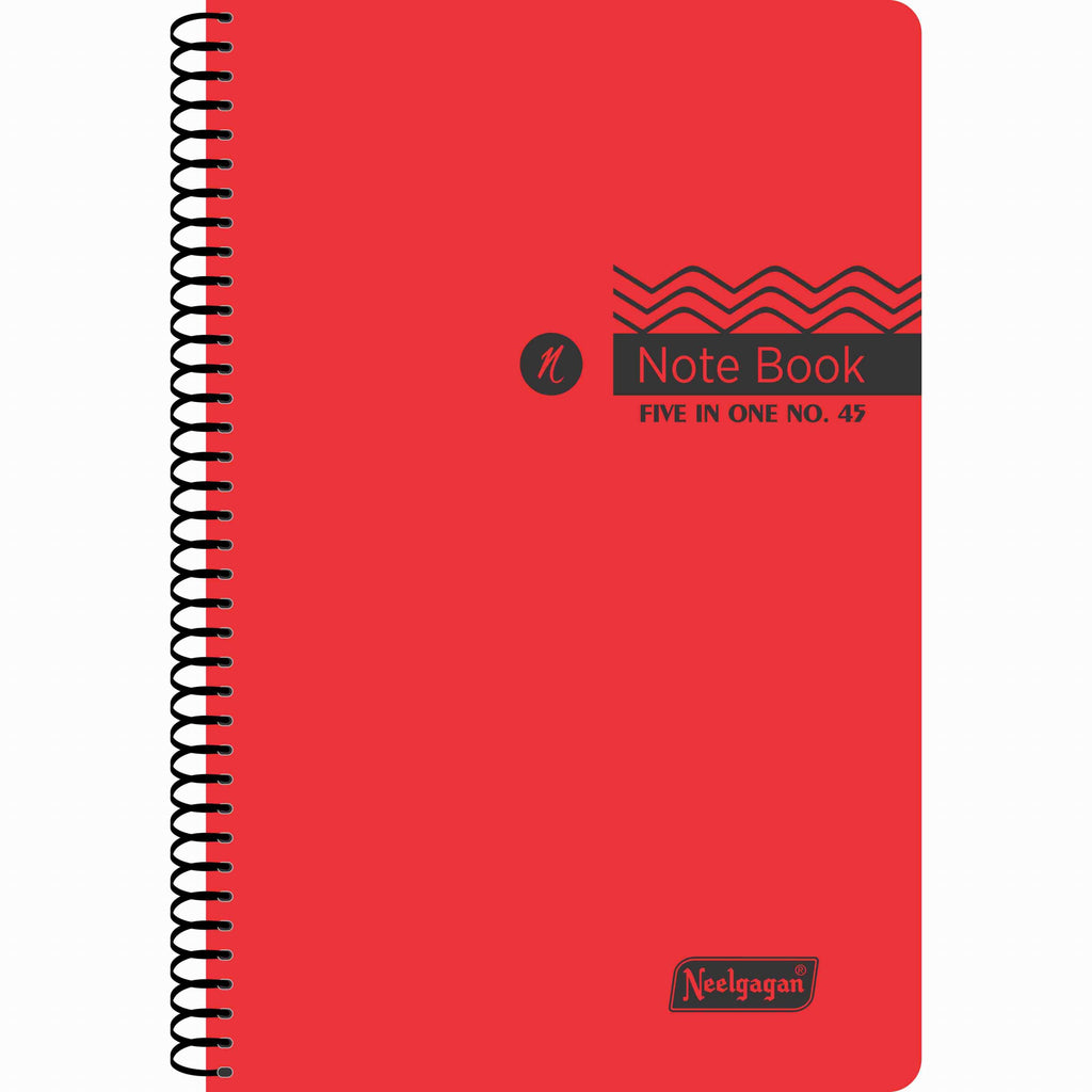 Five in One Spiral Note Book No.45, 200 Pages, (9.5cm x 14.8cm) – Neelgagan