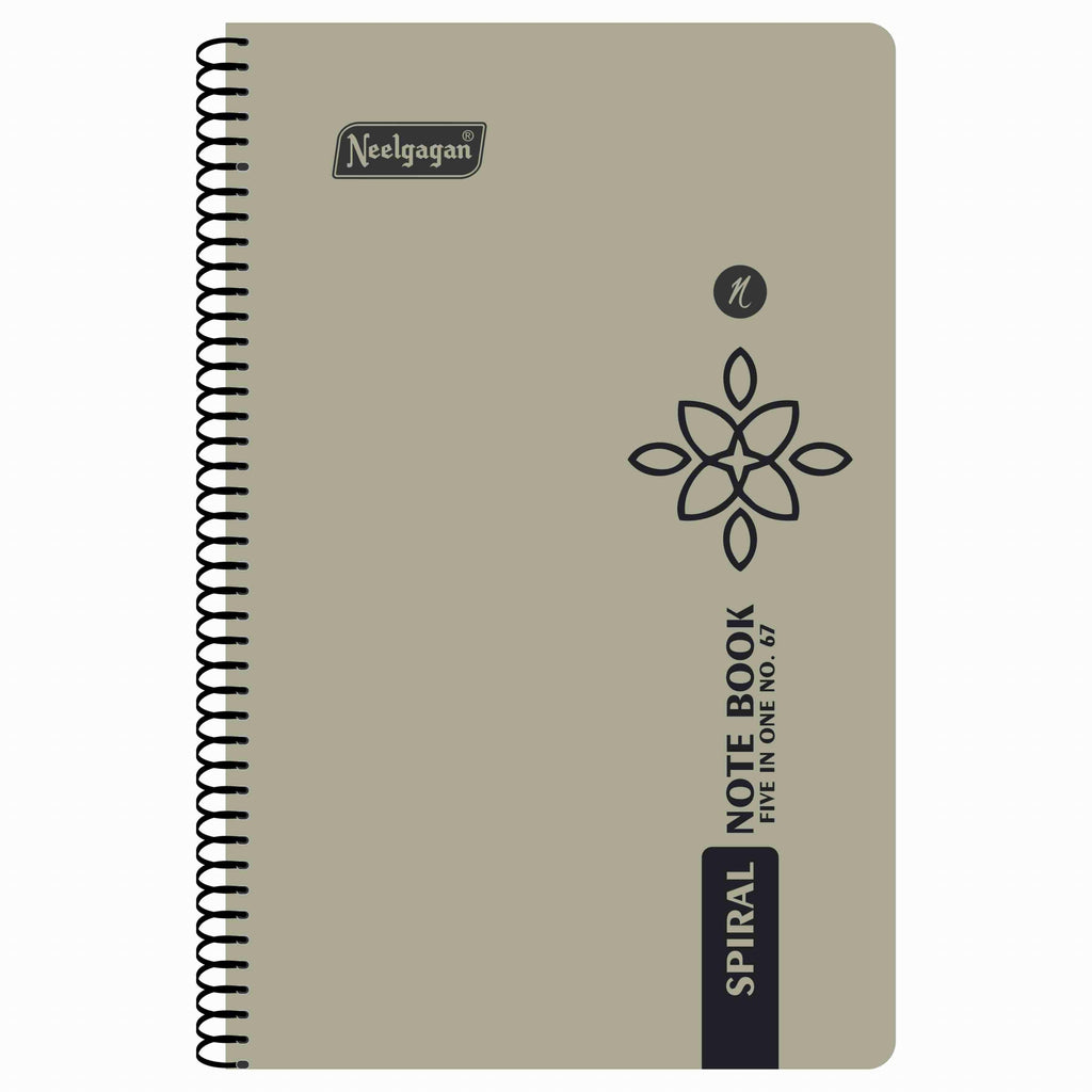 Spiral Note Book No.67, 200 Pages, (14.5cm x 22.5cm) (Multi-coloured p ...