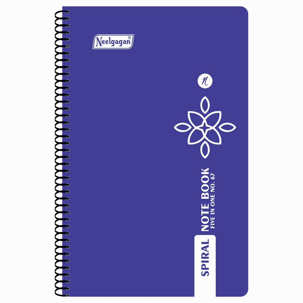 Spiral Note Book No.67, 200 Pages, (14.5cm x 22.5cm) (Multi-coloured p ...