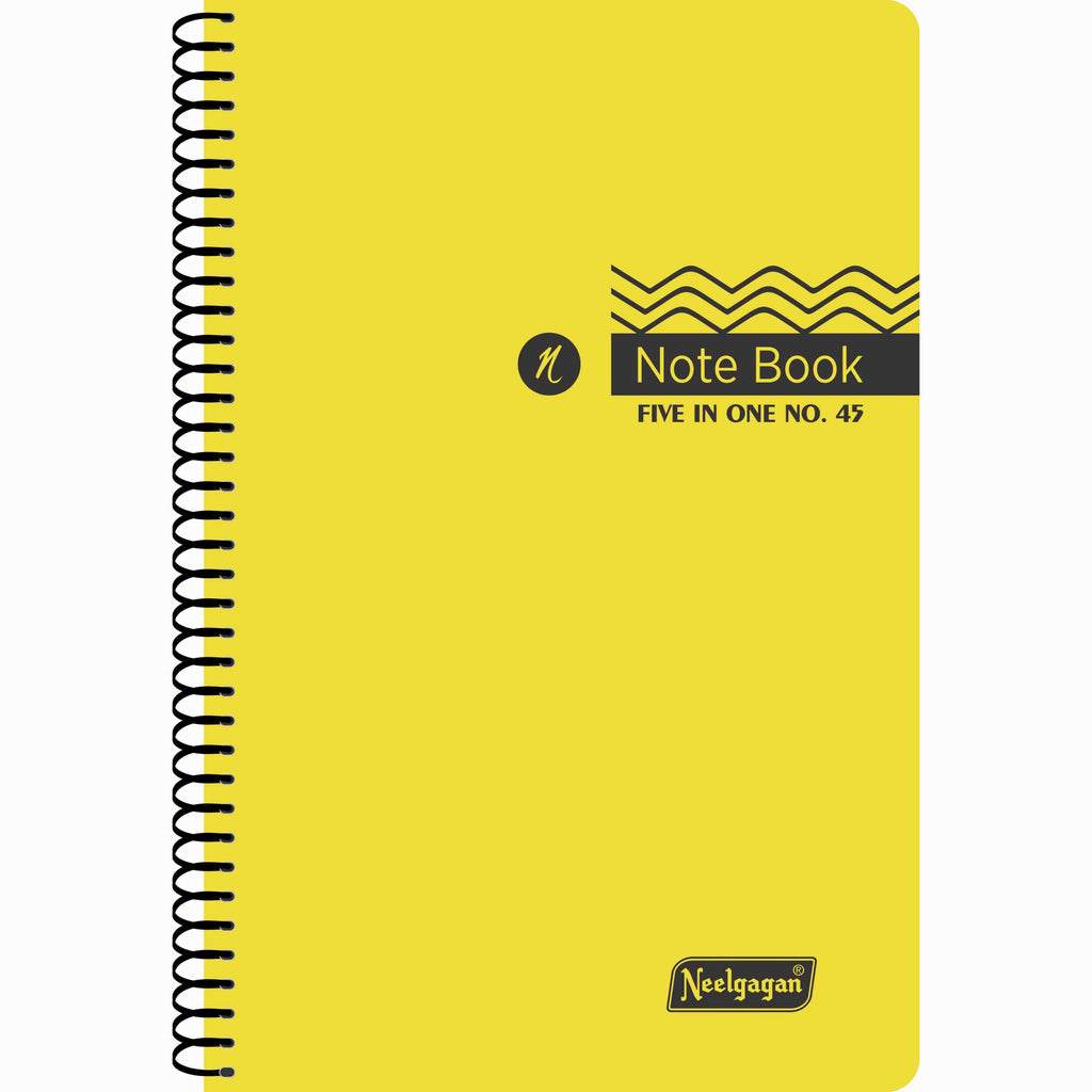 Five in One Spiral Note Book No.45, 200 Pages, (9.5cm x 14.8cm) – Neelgagan