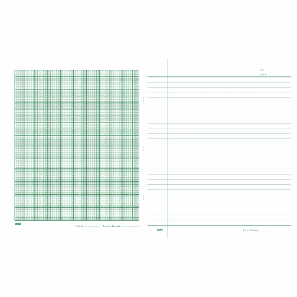 Jumbo Graph Notebook - 20 & 60 Pages, (21.60cm X 27.10cm) Softcover ...