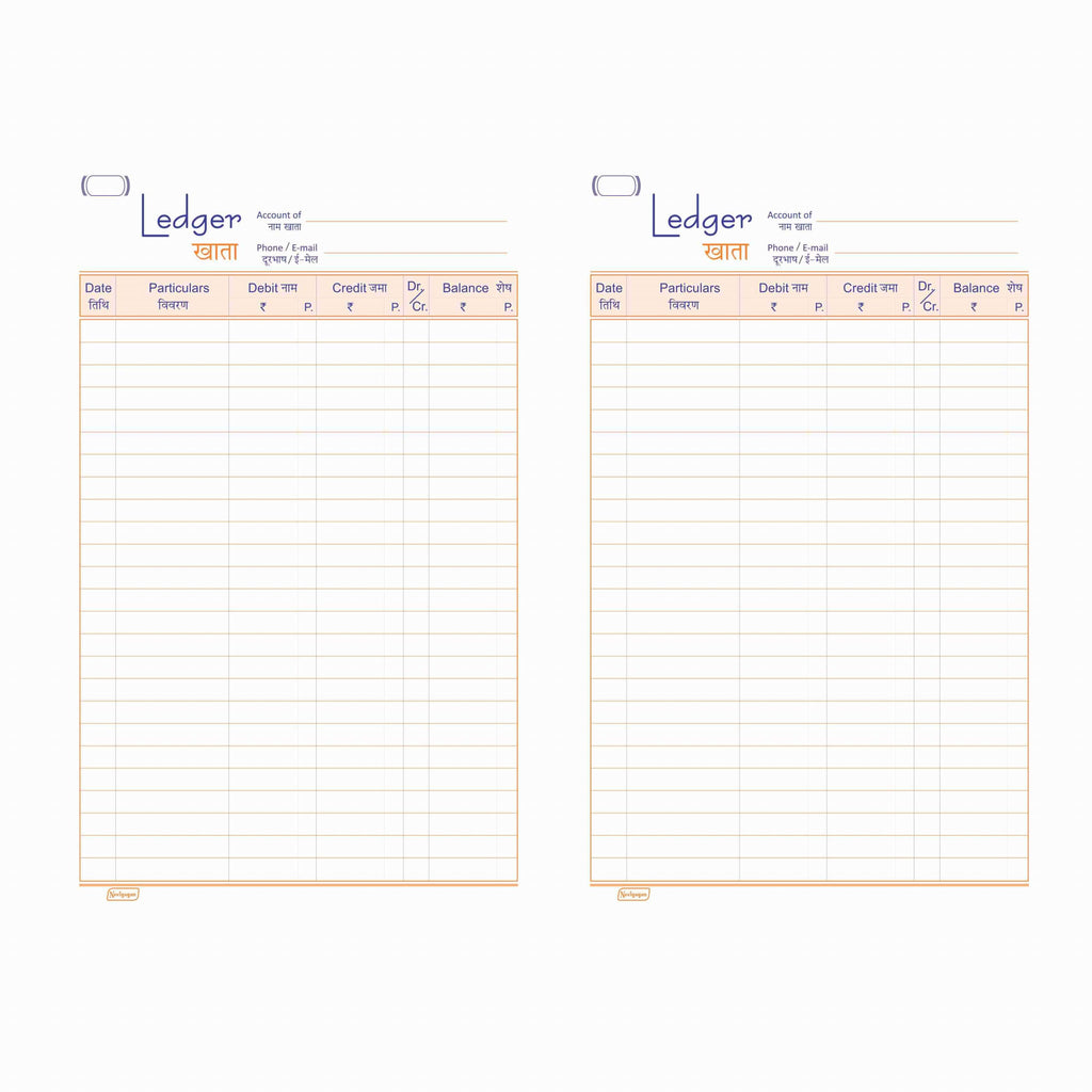 Ledger Commerical Size (No. 5), (14 x 21.75cm) Soft Cover Plastic ...