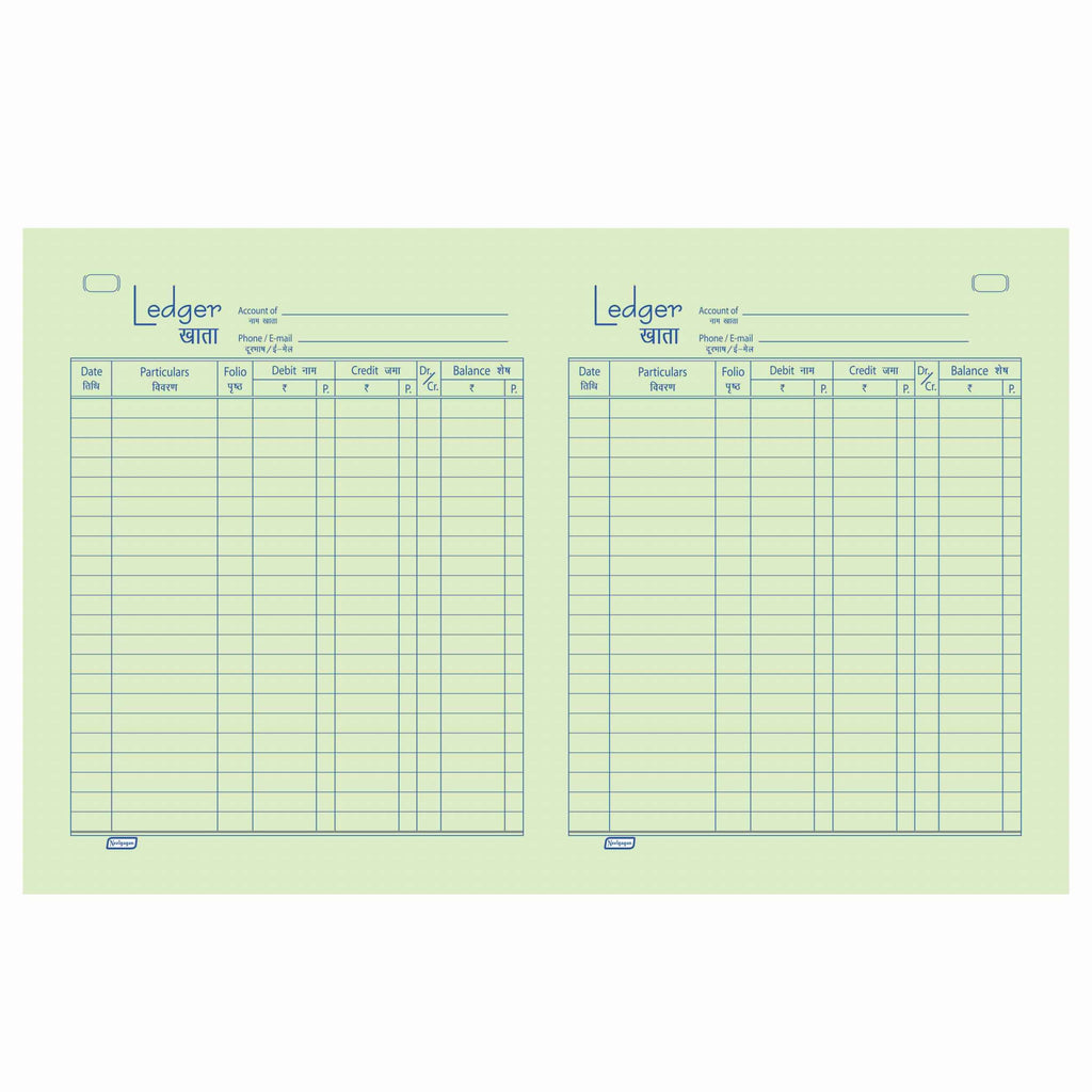 Cash Book / Ledger - Copy Size (No. 3,4), (17.5 x 21.5cm) Soft Cover P ...