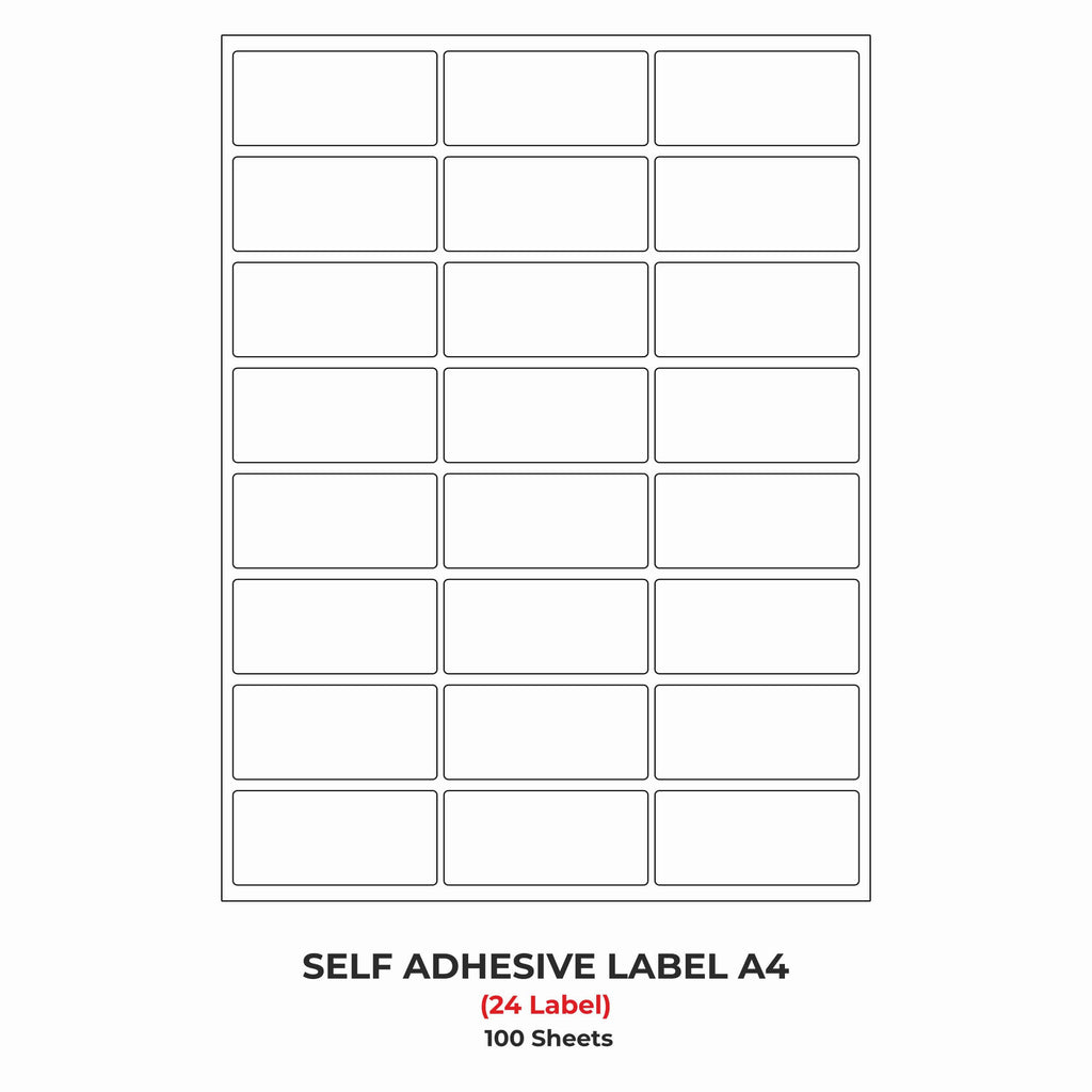 A4 (ST 24) Address Label (64mm x 34mm x 24) (Self Adhesive Label for I ...