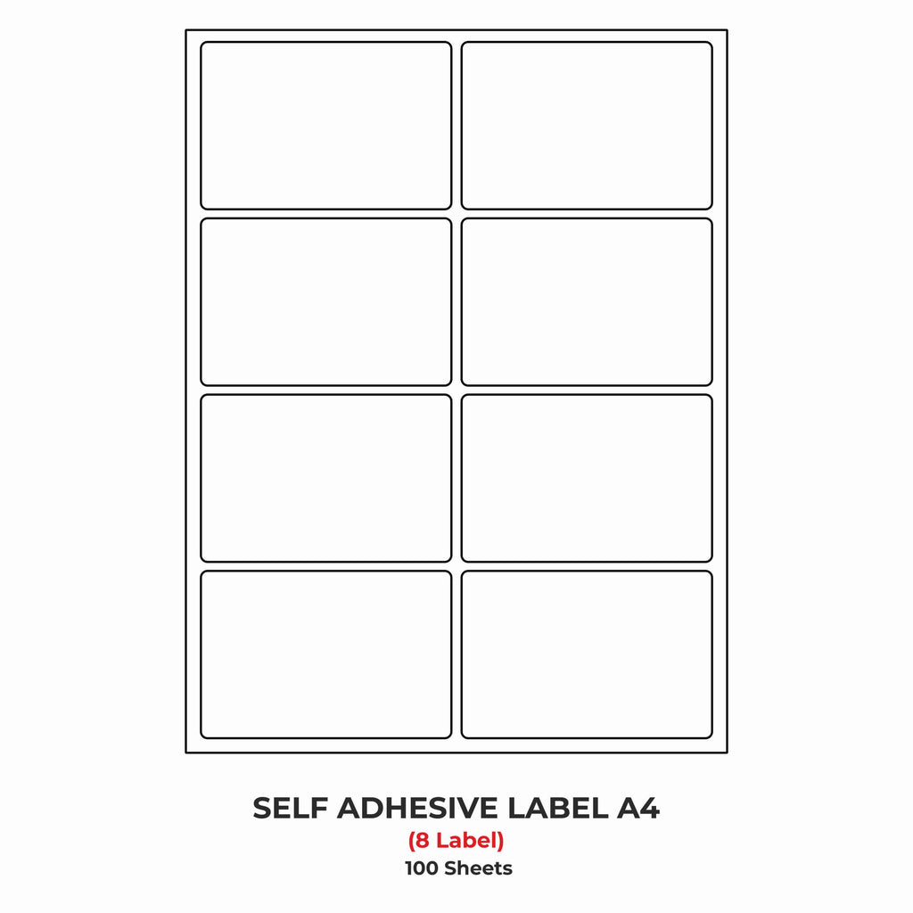 A4 (ST 8) Packaging Label (99.10mm x 67.70mm x 8) (Self Adhesive Label ...