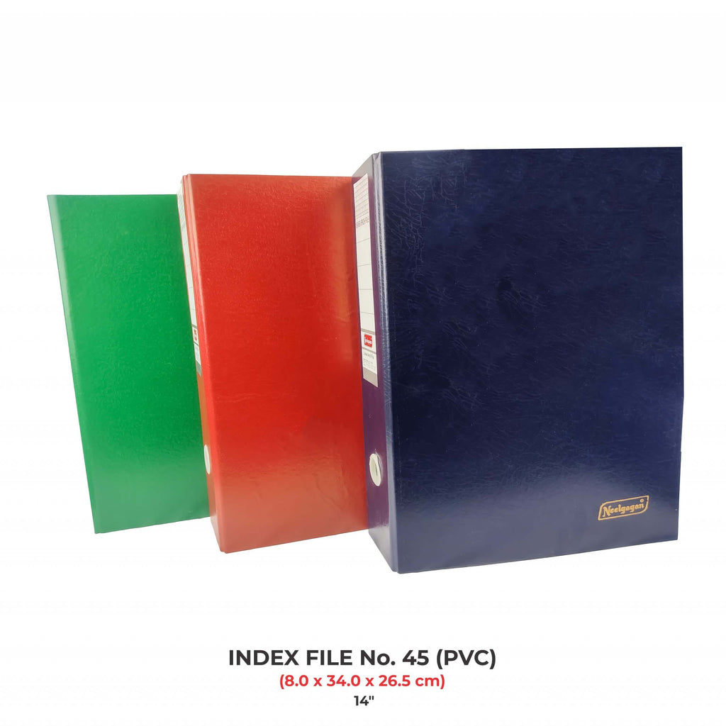 Index File (PVC) (Lever Arch - Box File) No.45 (14 inch) – Neelgagan