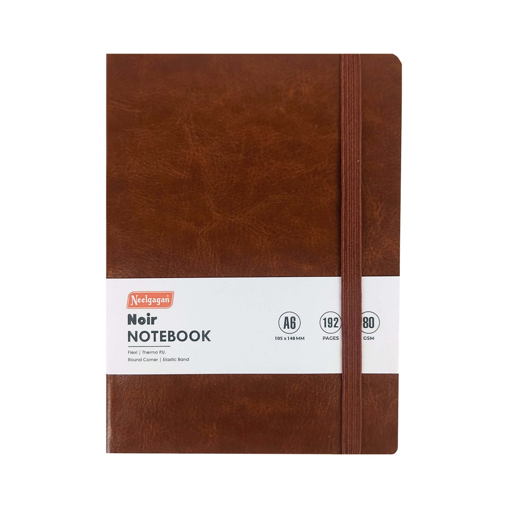 Noir Notebook – A6 / A5 / B5 Flexi Cover Round Corner 192 Page - With ...